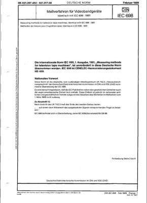 DIN IEC 698:1989 测量方法 标准全文