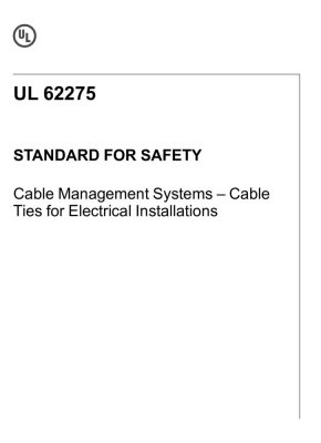 UL 62275-2021 电缆管理系统 电器设备用电缆接头 标准全文