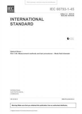 IEC 60793-1-45单模光纤模场直径测量标准深度解读