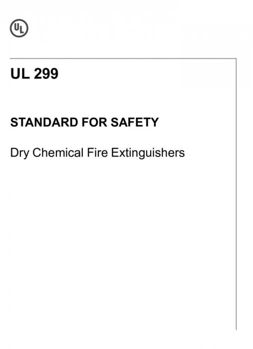 UL 299-2021 干式化学灭火器 标准