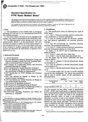ASTM D3293-91a(1996) PTFE树脂模压板材规范 标准全文
