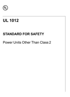 UL 1012-2021 2类外的动力装置 标准全文