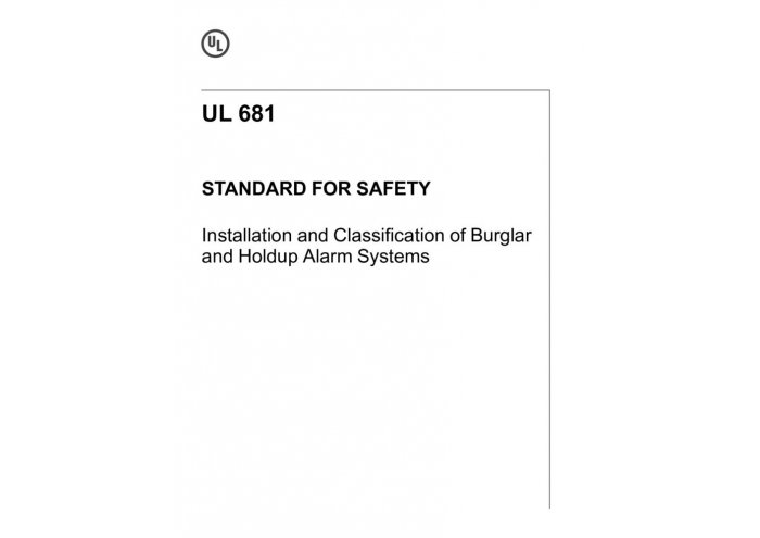 UL 681-2021 防盗报警系统的安装和分类 标准