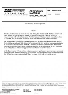 SAE AMS-QQ-N-290-2000 镍板(电沉积) 标准全文