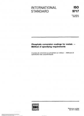 ISO 9717:1990 金属磷酸盐转化膜 规定要求的方法 标准全文