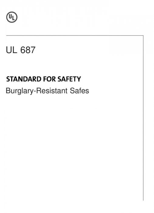 UL 687-2015 防盗保险柜 标准