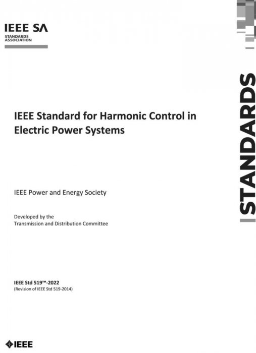 IEEE Std 519-2022 IEEE 电力系统谐波控制标准 标准