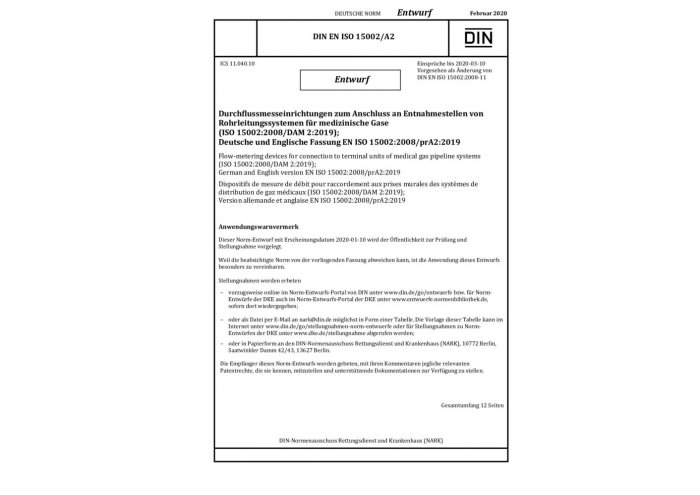 DIN EN ISO 15002 A2 E:2020-02 DIN EN ISO 15002 A2 E:2020-02 标准
