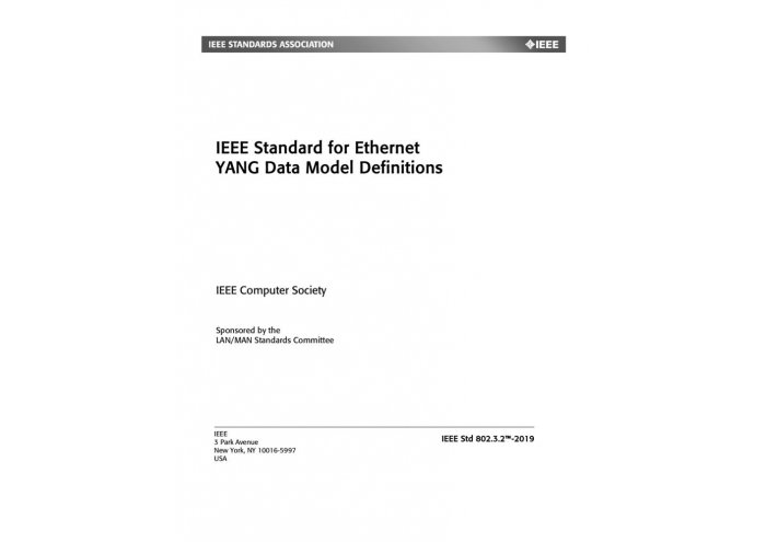 IEEE Std 802.3.2-2019 IEEE 以太网标准 YANG 数据模型定义 标准