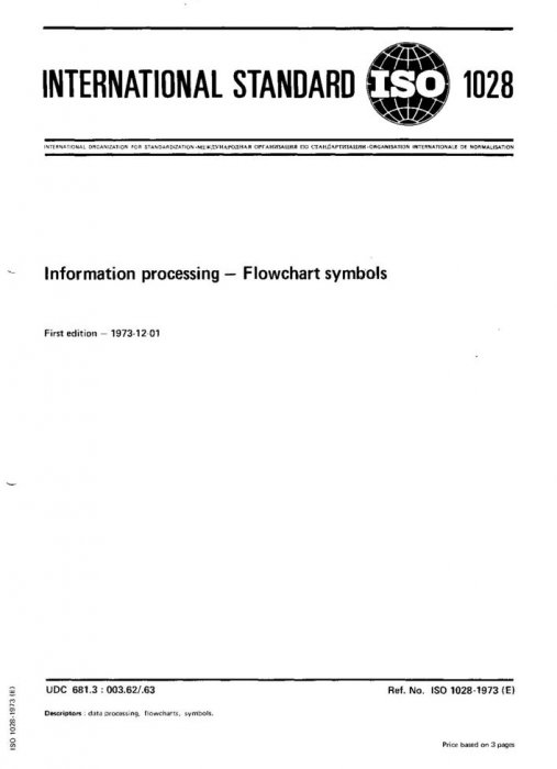 ISO 1028:1973 信息处理.流程图符号 标准