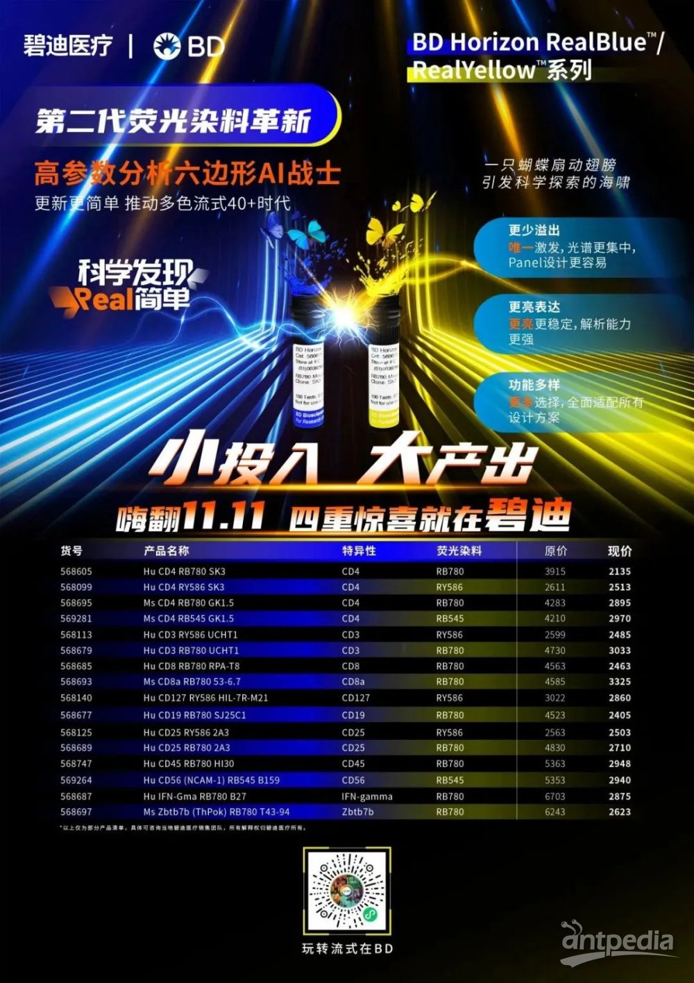 赶紧把PerCP-Cy5.5扔了吧！25倍性能升级BD Horizon RealBlue™ 705 惊艳上市！