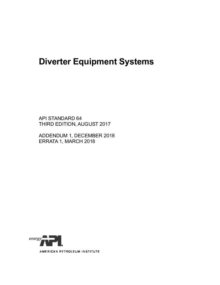 API STD 64-2017(2018) API STD 64-2017(2018) 标准全文