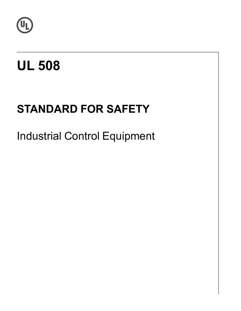 UL 508-2021 工业控制设备 发布历史