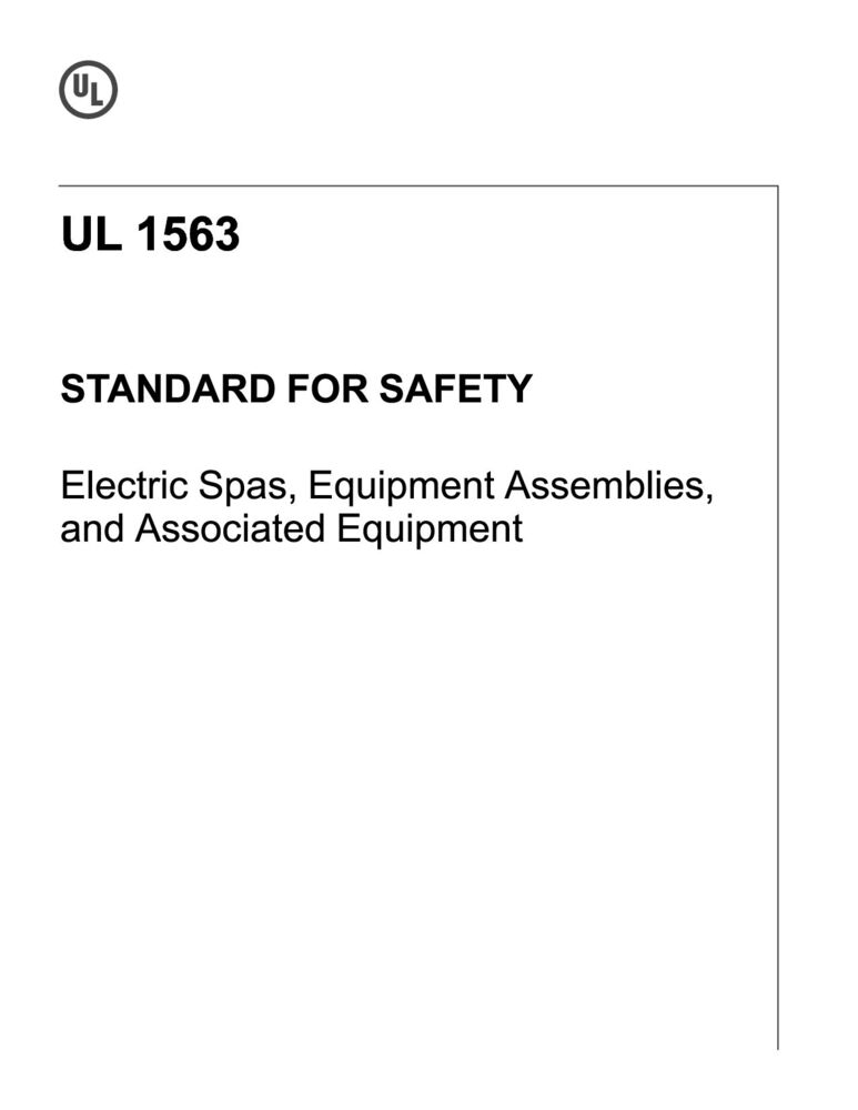 UL 1563-2025 电动水疗池、设备组件及相关设备 标准全文
