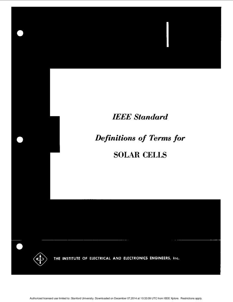 IEEE Std 307-1969 IEEE Std 307-1969 标准全文