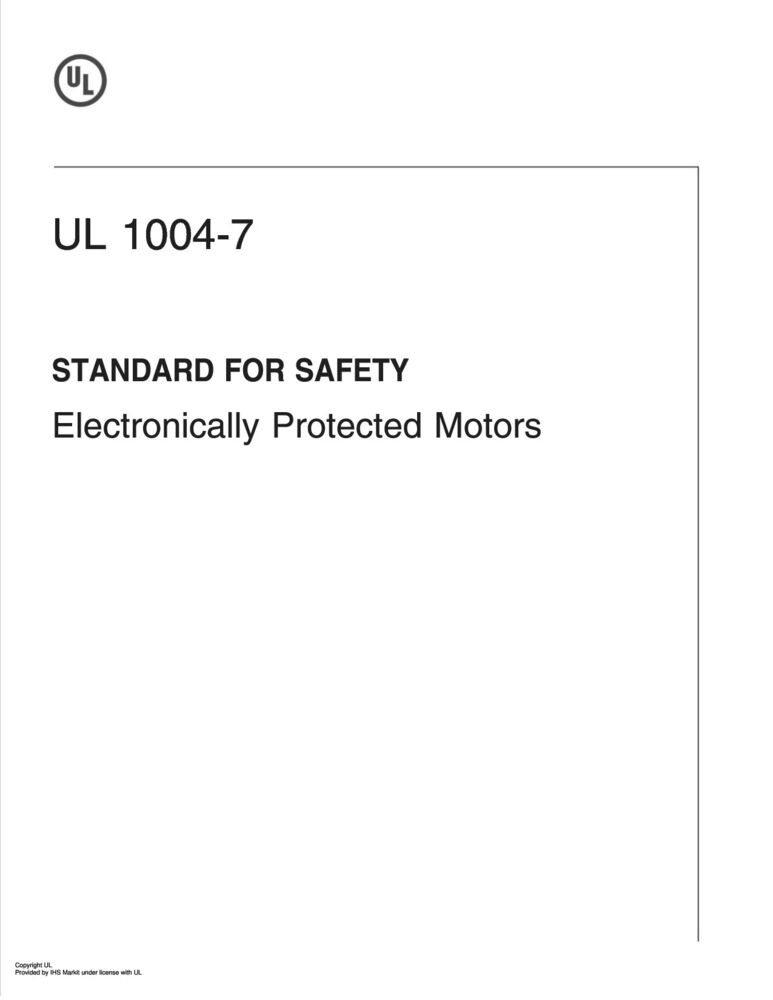 UL 1004-2018 UL 安全电动机标准 标准全文